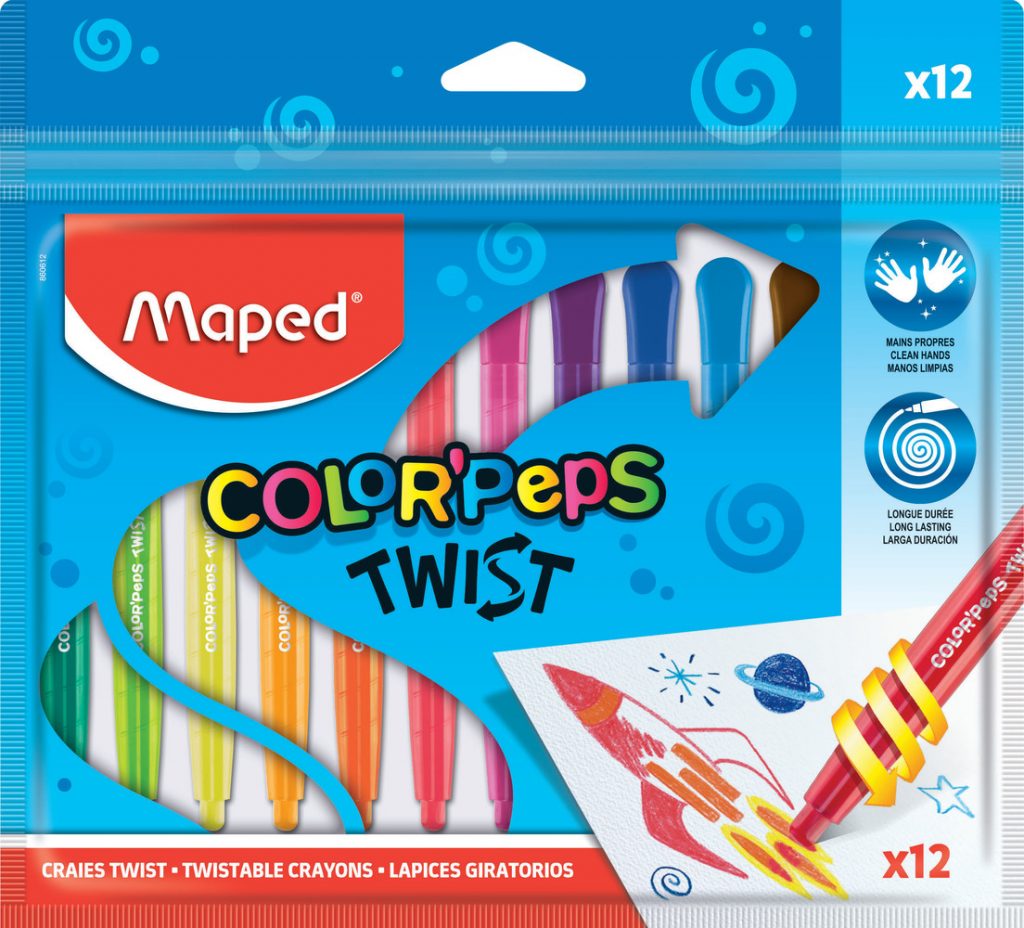 Creioane colorate Color’Peps Star 12 culori/set FSC – Maped Romania